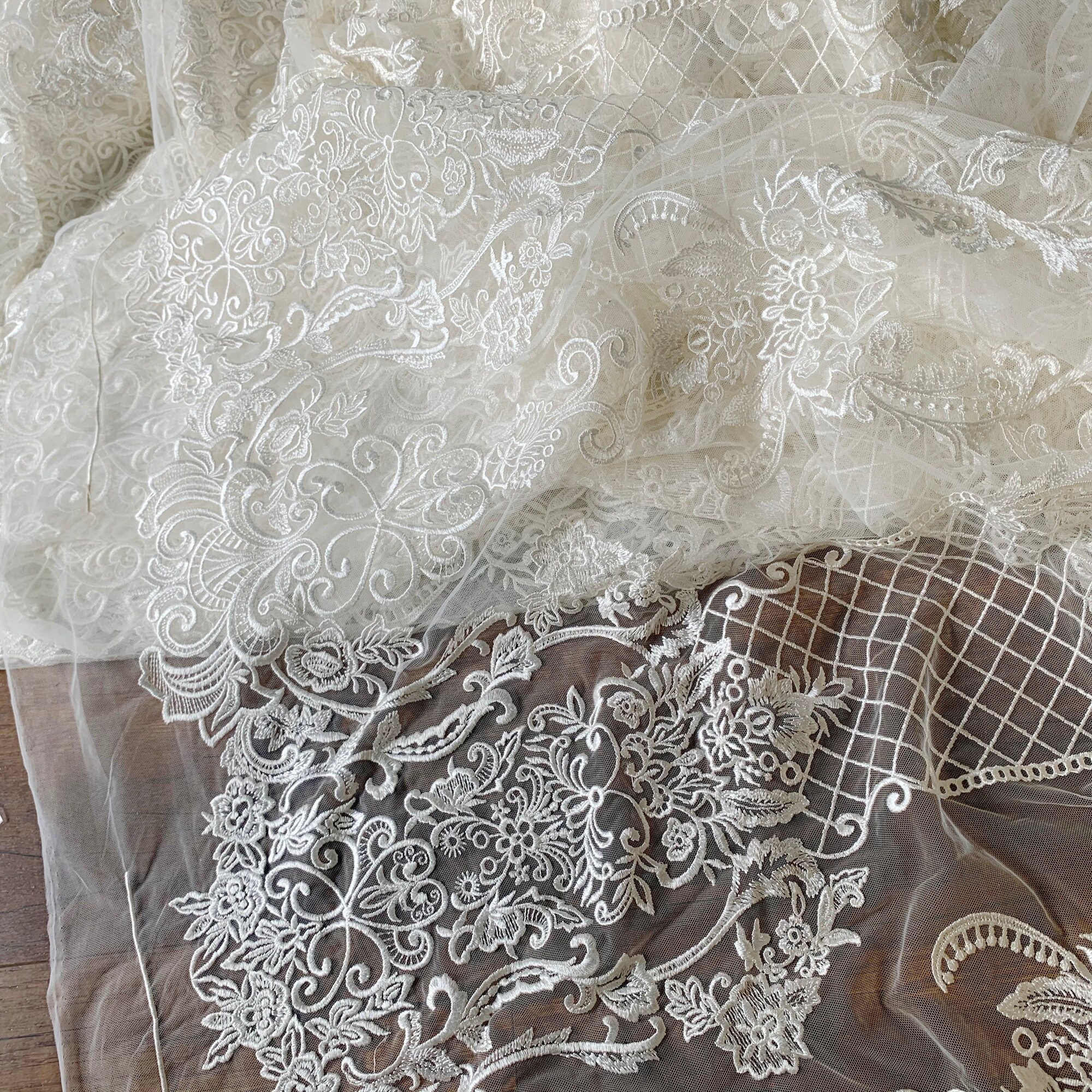 Sell by Yard Gorgeous Bridal Lace Fabric Ivory Wedding Lace - Etsy