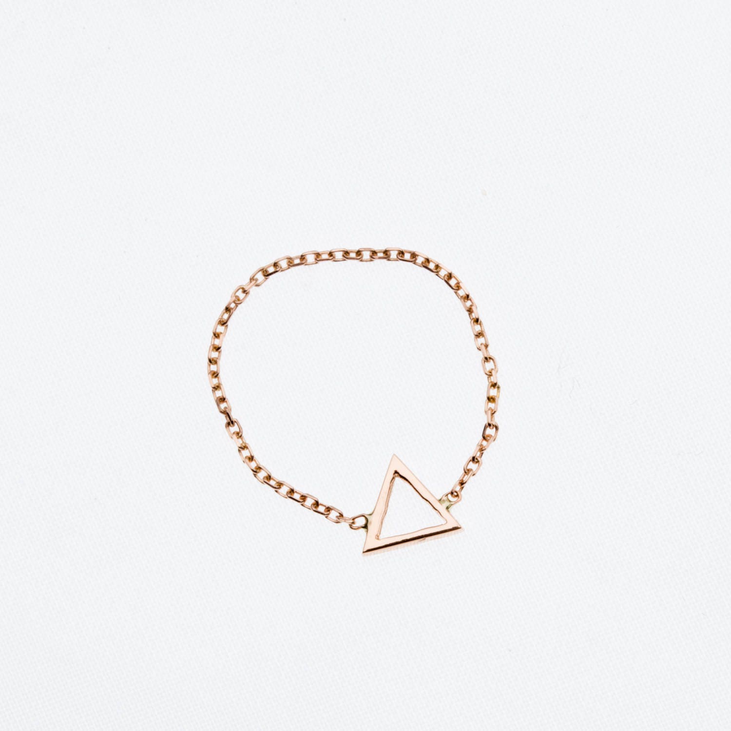 Triangle Chain Ring 18k Gold - Pen Triangle Gift Friend Mom Woman ...