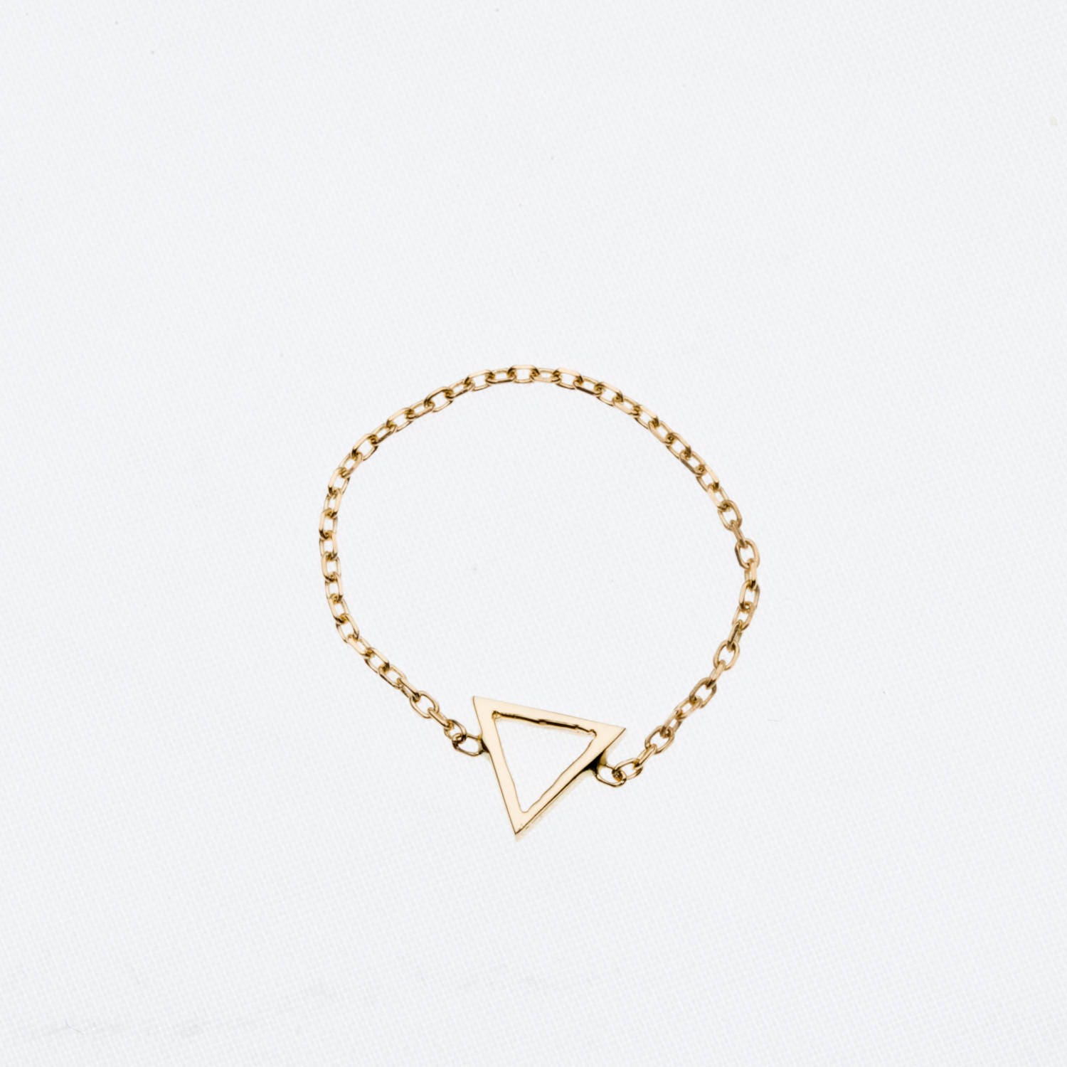 Triangle Chain Ring 18k Gold - Pen Triangle Gift Friend Mom Woman ...