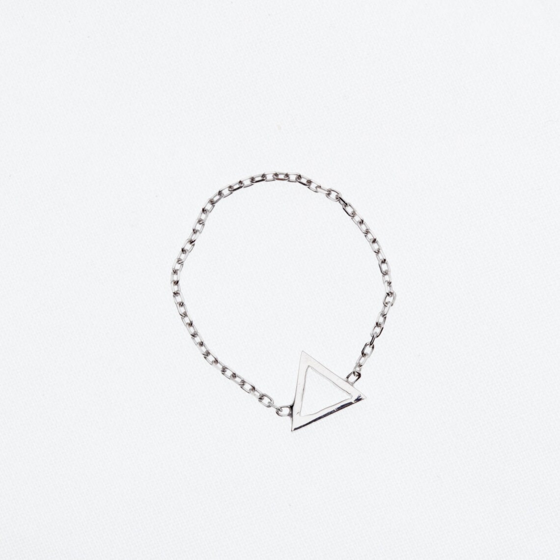 Triangle Chain Ring 18k Gold - Pen Triangle Gift Friend Mom Woman ...