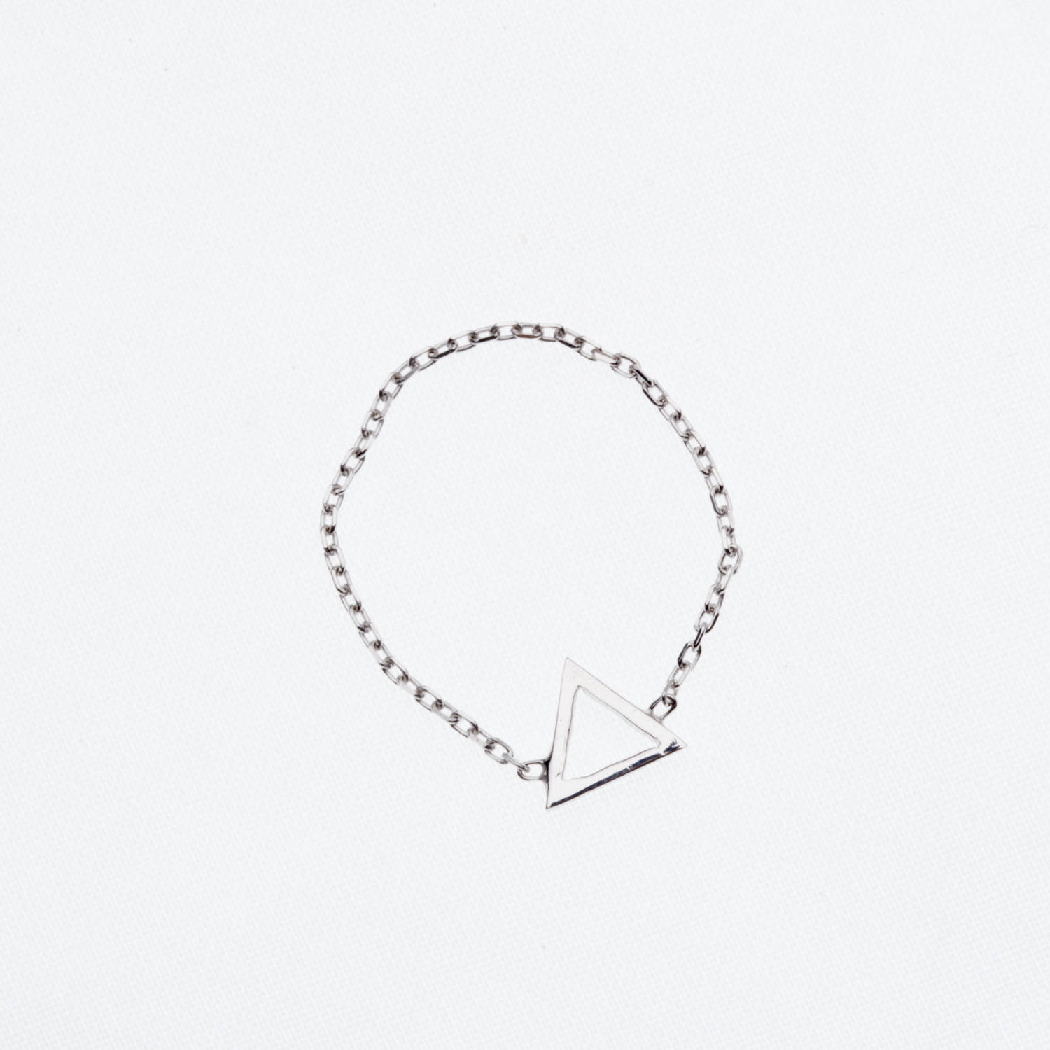 Triangle Chain Ring 18k Gold - Pen Triangle Gift Friend Mom Woman ...