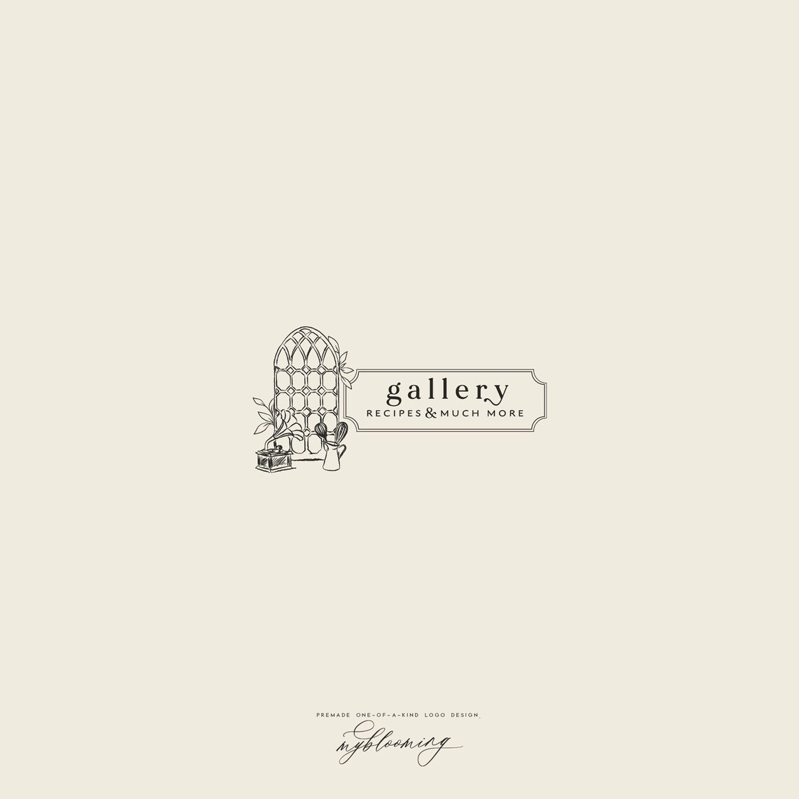 Cafe Logo Window Logo Premade Logo Old Logo Vintage Logo Handdrawn Logo ...