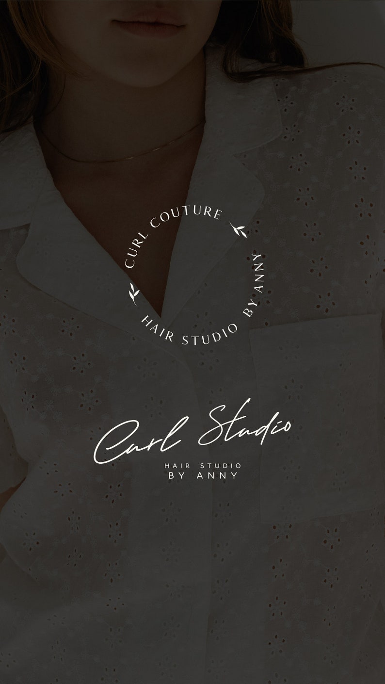 Curly Hair Logo, Photography Logo, Salon Logo, Beauty Logo, Feminine ...