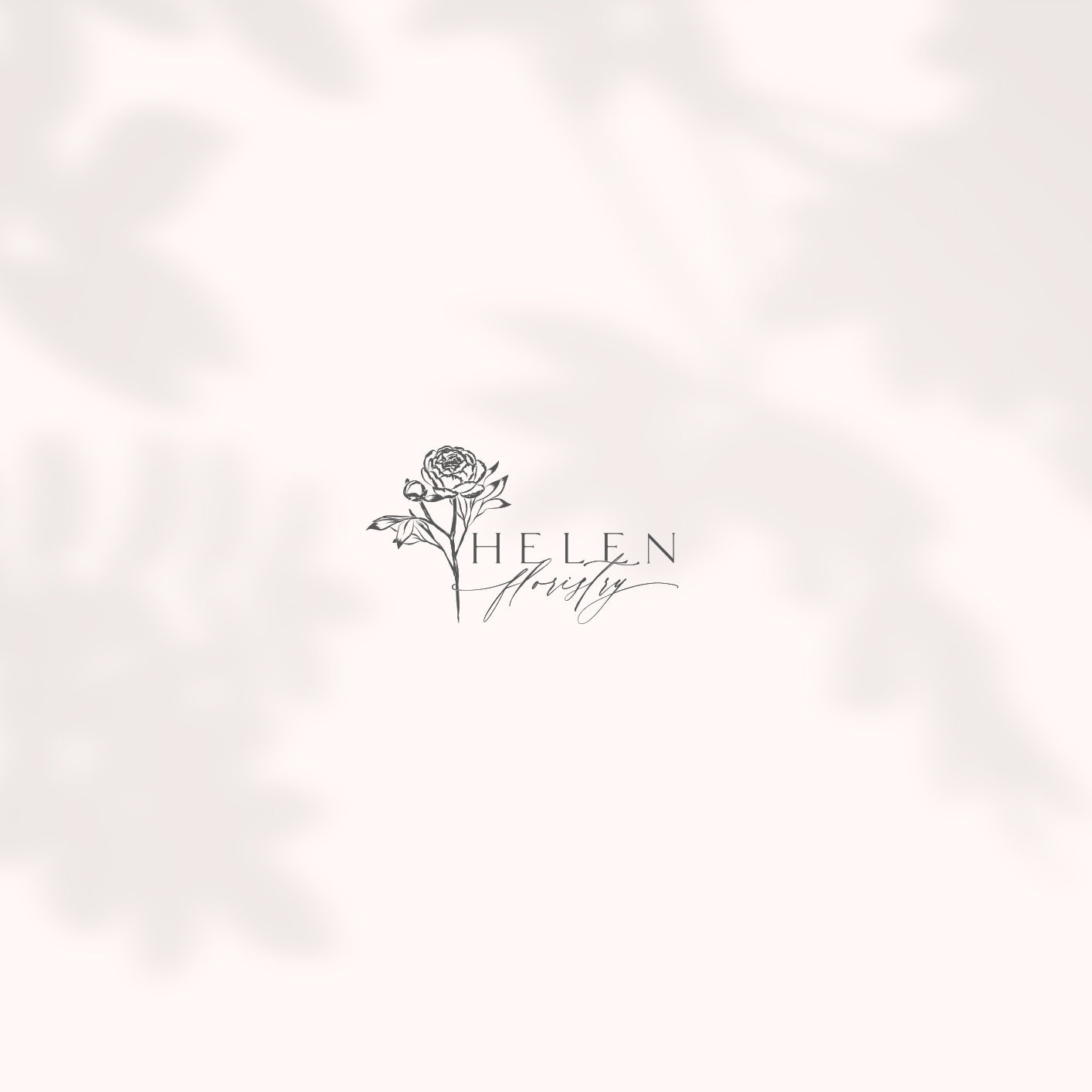 Peony Logo Design Flower Monogram Logo H Letter Logo Natural - Etsy