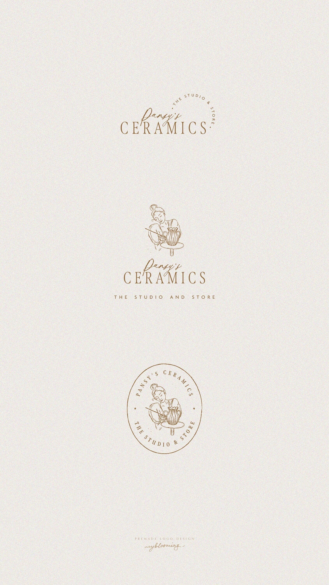 Ceramic Artist Logo Pottery Logo Handcraft Logo Hand Drawn Logo Small ...