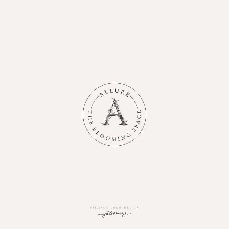Floral Logo Design Floral Monogram Logo Premade Florist Logo Flower ...
