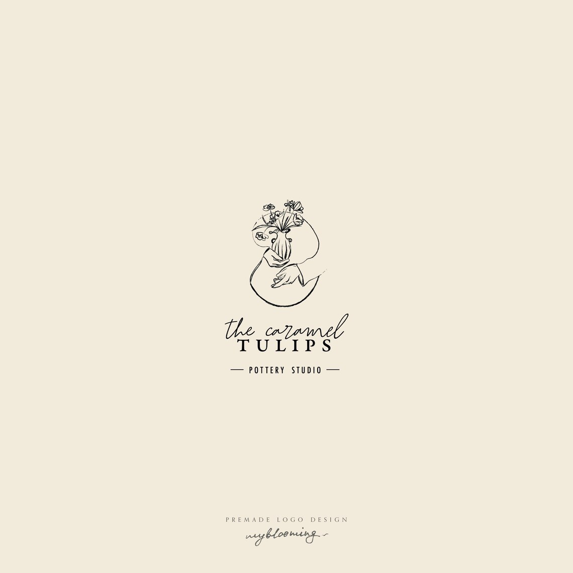 Ceramic Artist Logo Pottery Logo Ceramics Logo Vase Flowers - Etsy