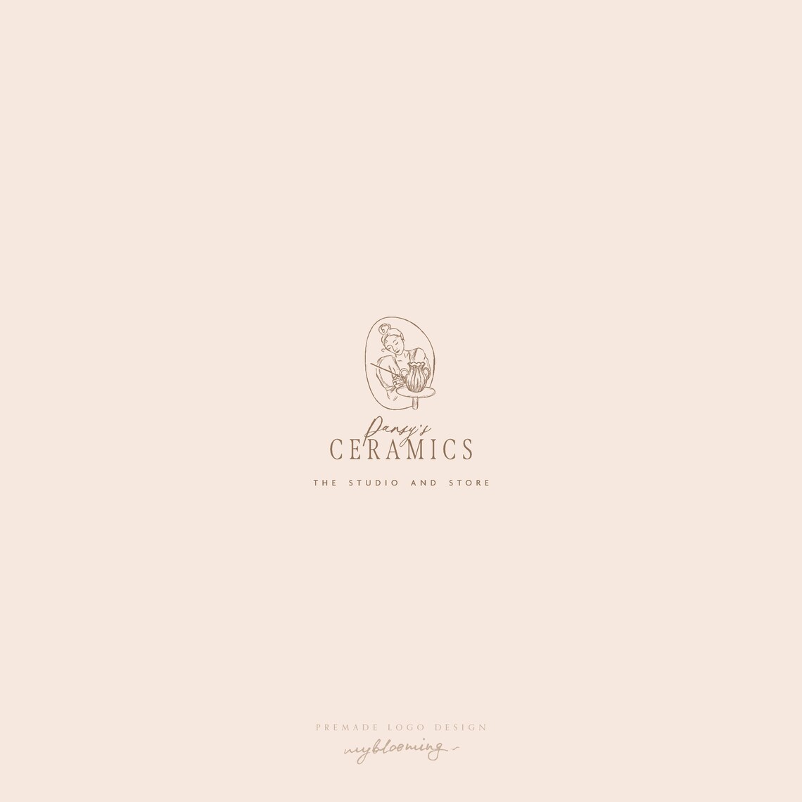 Ceramic Artist Logo Pottery Logo Handcraft Logo Hand Drawn Logo Small ...