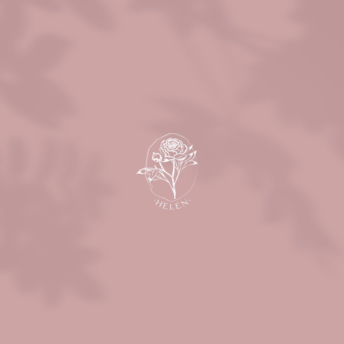 Peony Logo Design Flower Monogram Logo H Letter Logo Natural - Etsy