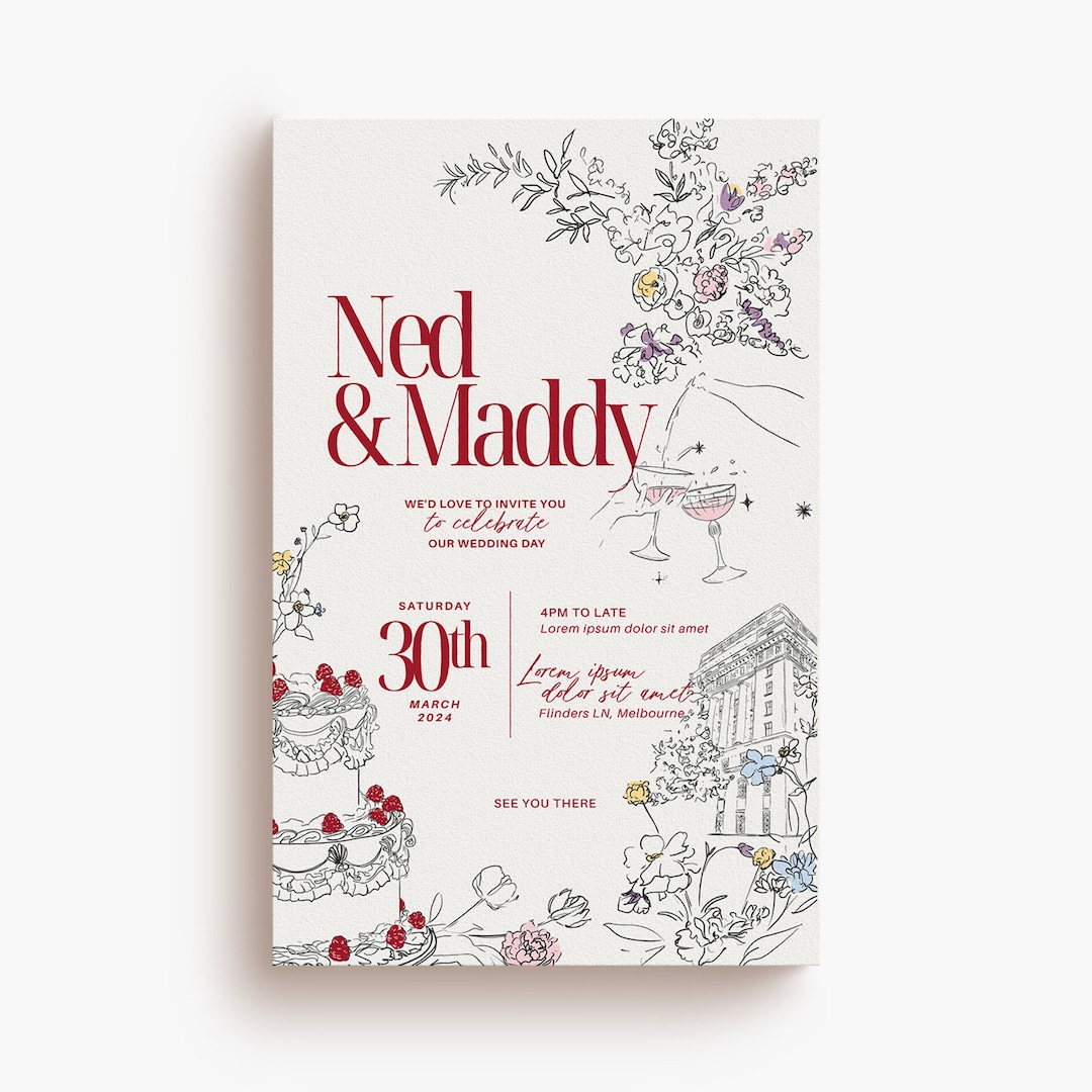 Custom Wedding Invitation Design, Venue Design, Invitation Design ...