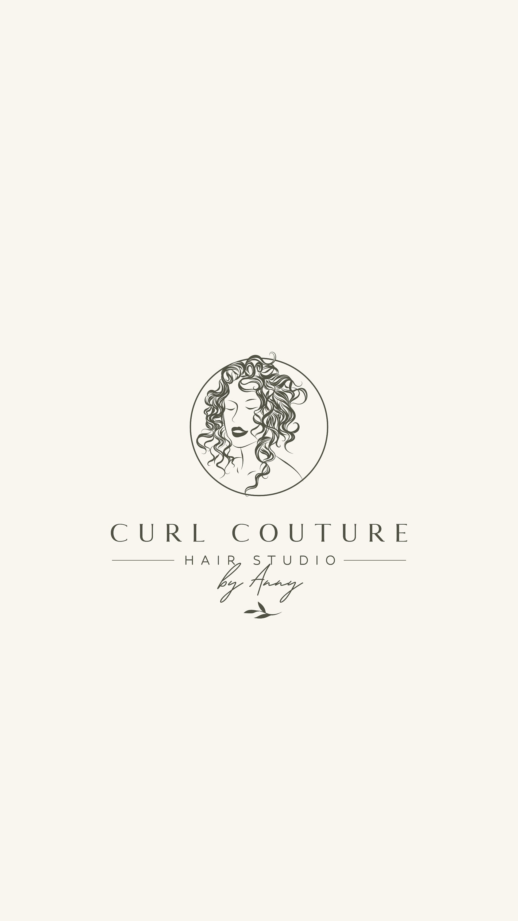 Curly Hair Logo, Photography Logo, Salon Logo, Beauty Logo, Feminine ...