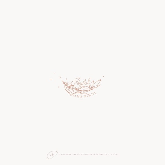 Premade Floral Logo Leaves Logo Design Rustic Logo Simle Logo - Etsy