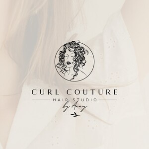 Curly Hair Logo, Photography Logo, Salon Logo, Beauty Logo, Feminine ...
