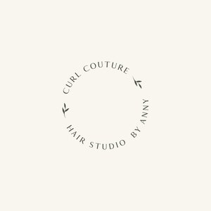 Curly Hair Logo, Photography Logo, Salon Logo, Beauty Logo, Feminine ...