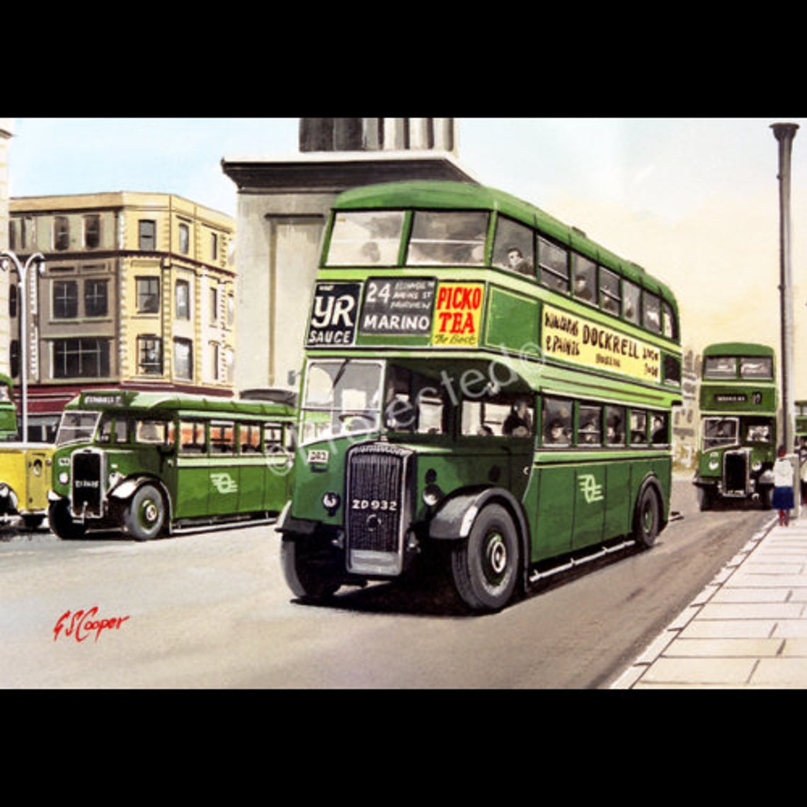 Ireland Dublin CIE Bus 1950's Nostalgic City Center Route - Etsy