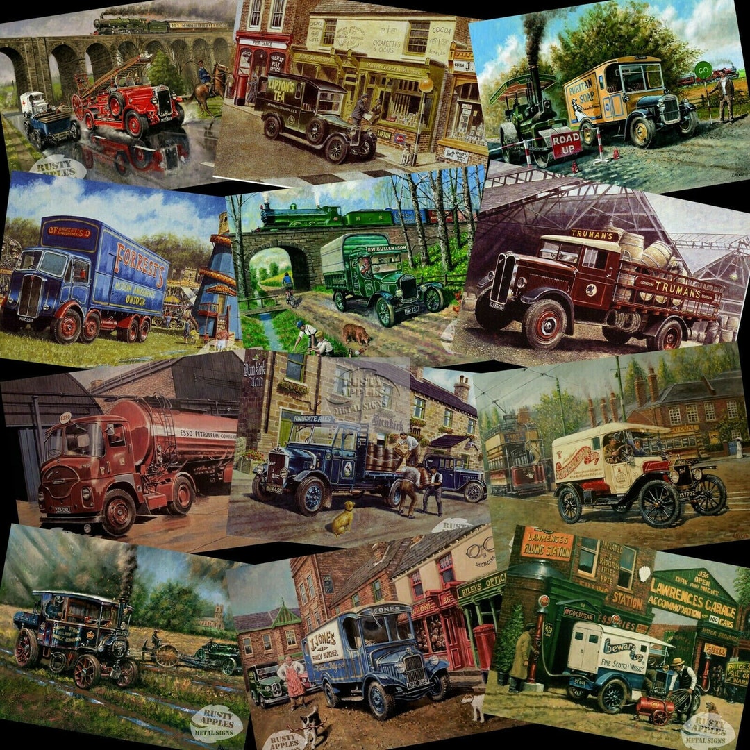 Vintage 1950's & 60's Transport Collection Classic Metal Sign 8 ...