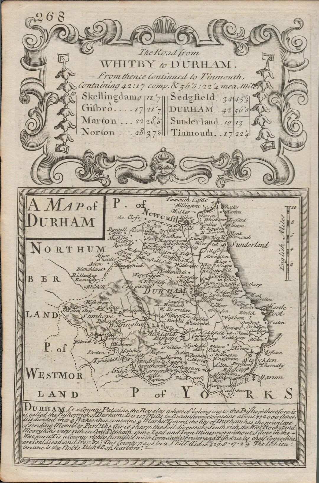 Britannia Depicta E Bowen Rare C1730 290 Year Old Double Sided Map ...