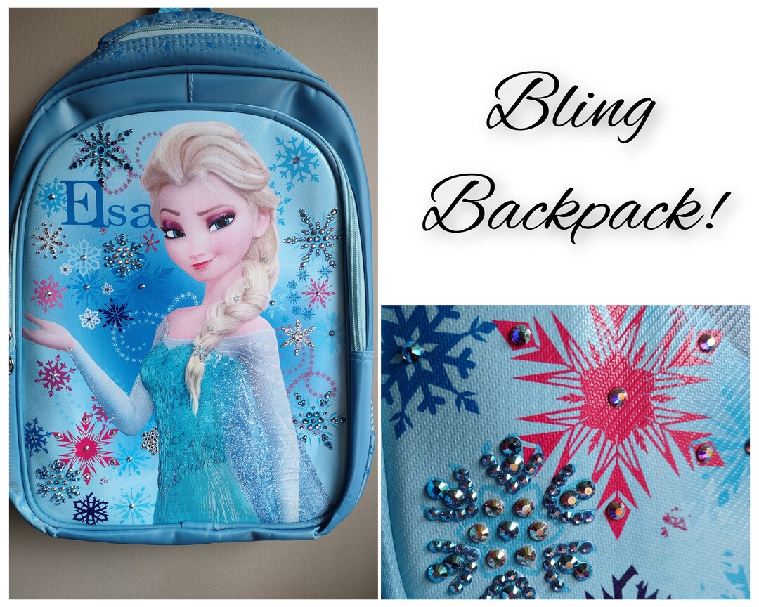 Bling Crystal Frozen Elsa Backpack Sparkle Backpack Accented With ...