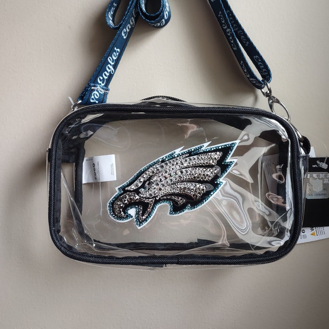 Bling Crystal Philadelphia Eagles Clear Crossbody Bag | NFL Bling Bag ...