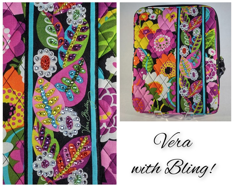 Bling Crystal Vera Bradley Va Va Bloom Tablet Sleeve Accented - Etsy