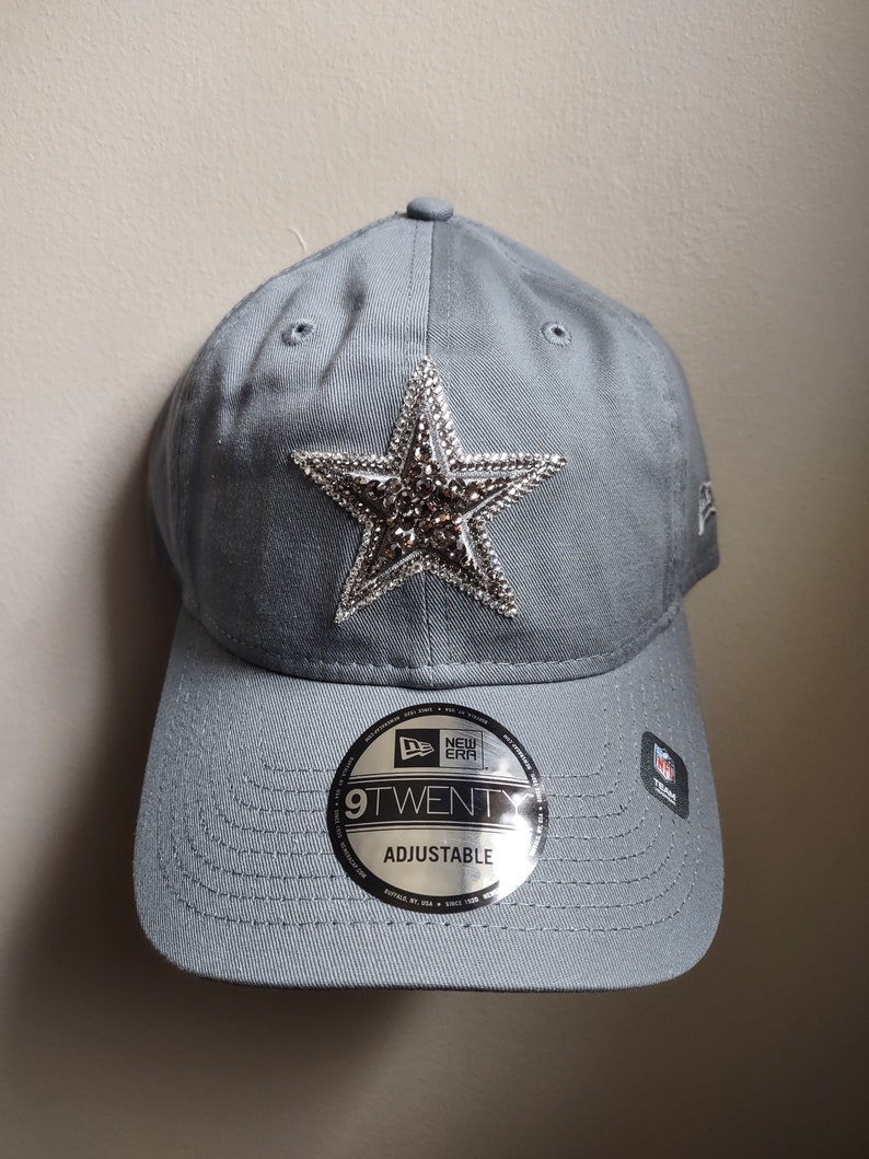 Bling Crystal Dallas Cowboys Gray Tonal Adjustable Hat NFL Bling Hat ...