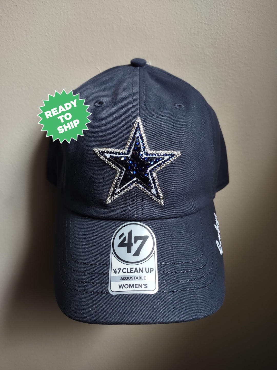 Bling Crystal Dallas Cowboys Navy Blue Adjustable Hat | NFL Bling Hat ...