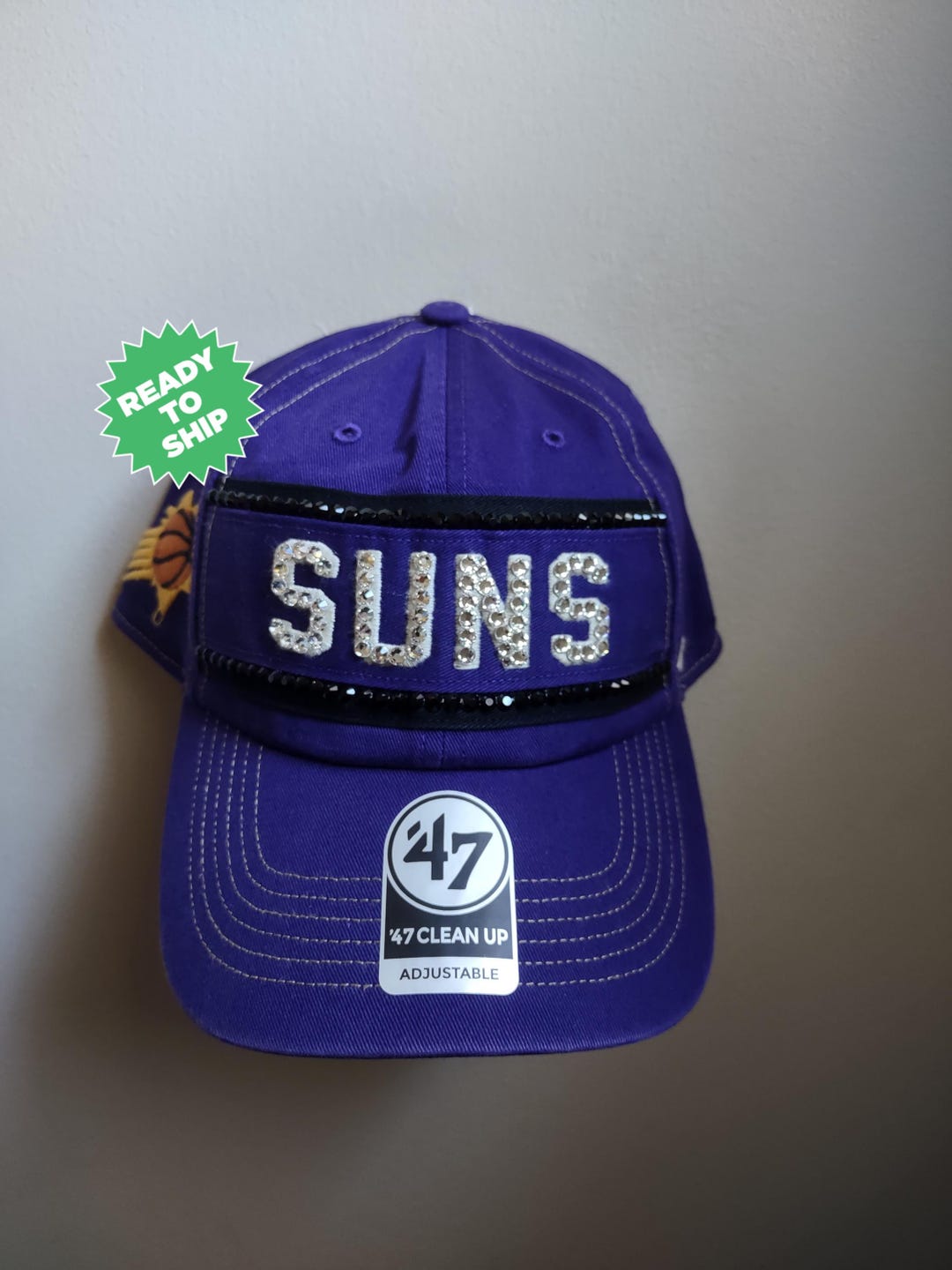 Bling Crystal Phoenix Suns Script Purple Adjustable Hat | NBA Bling Hat ...