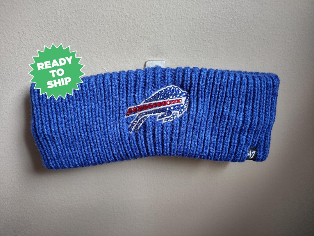 Bling Crystal Buffalo Bills Winter Headband | NFL Bling Hat | Ear ...
