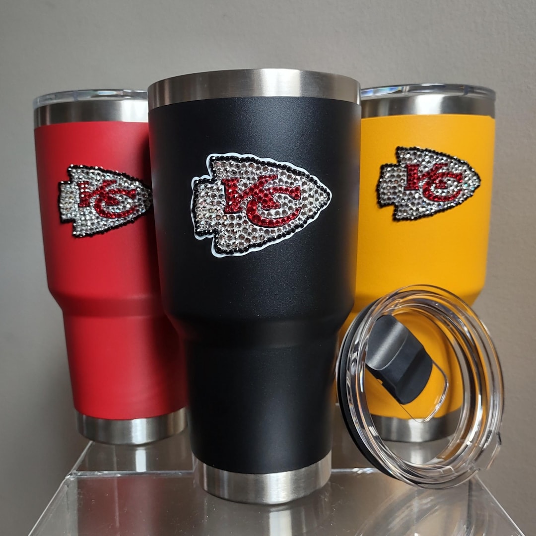 Bling Crystal Kansas City Chiefs 30oz Tumbler KC Bling Tumbler Chiefs ...