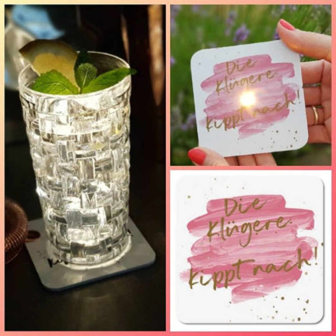 Luminous LED Coaster the Smarter One Tips Over Coaster as a Funny Table ...