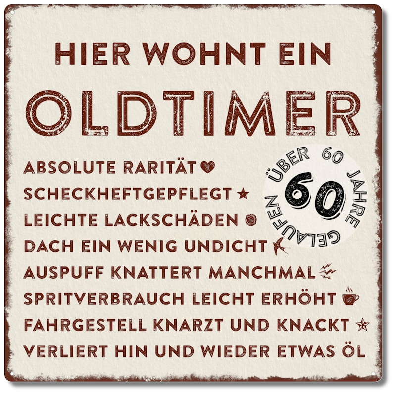 60. geburtstag schild - Etsy.de