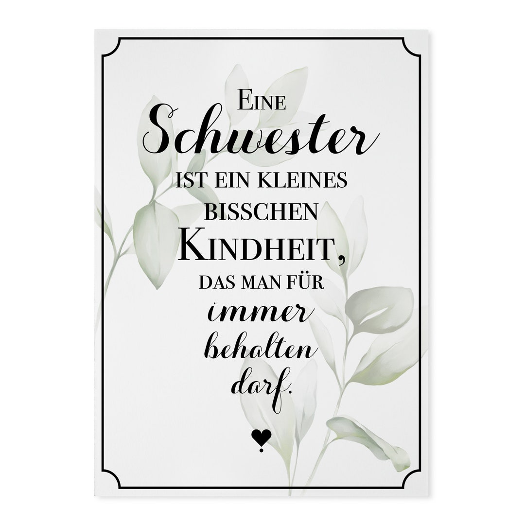 Interluxe Wooden Sign Wall Plaque 28 X 20 Cm A Sister Childhood ...