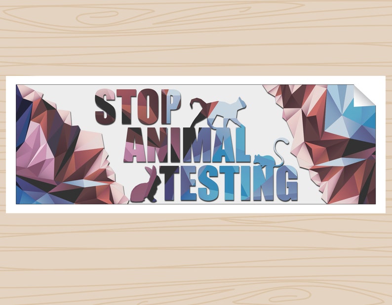 Stop Animal Testing (bumper Sticker) - Etsy