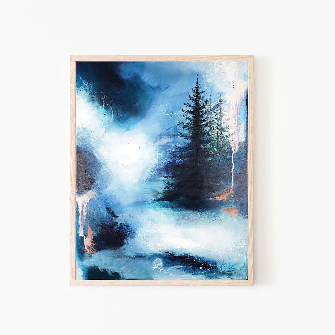 Original Painting, Abstract Art, Forest Painting, 22 X 28'' Canvas ...