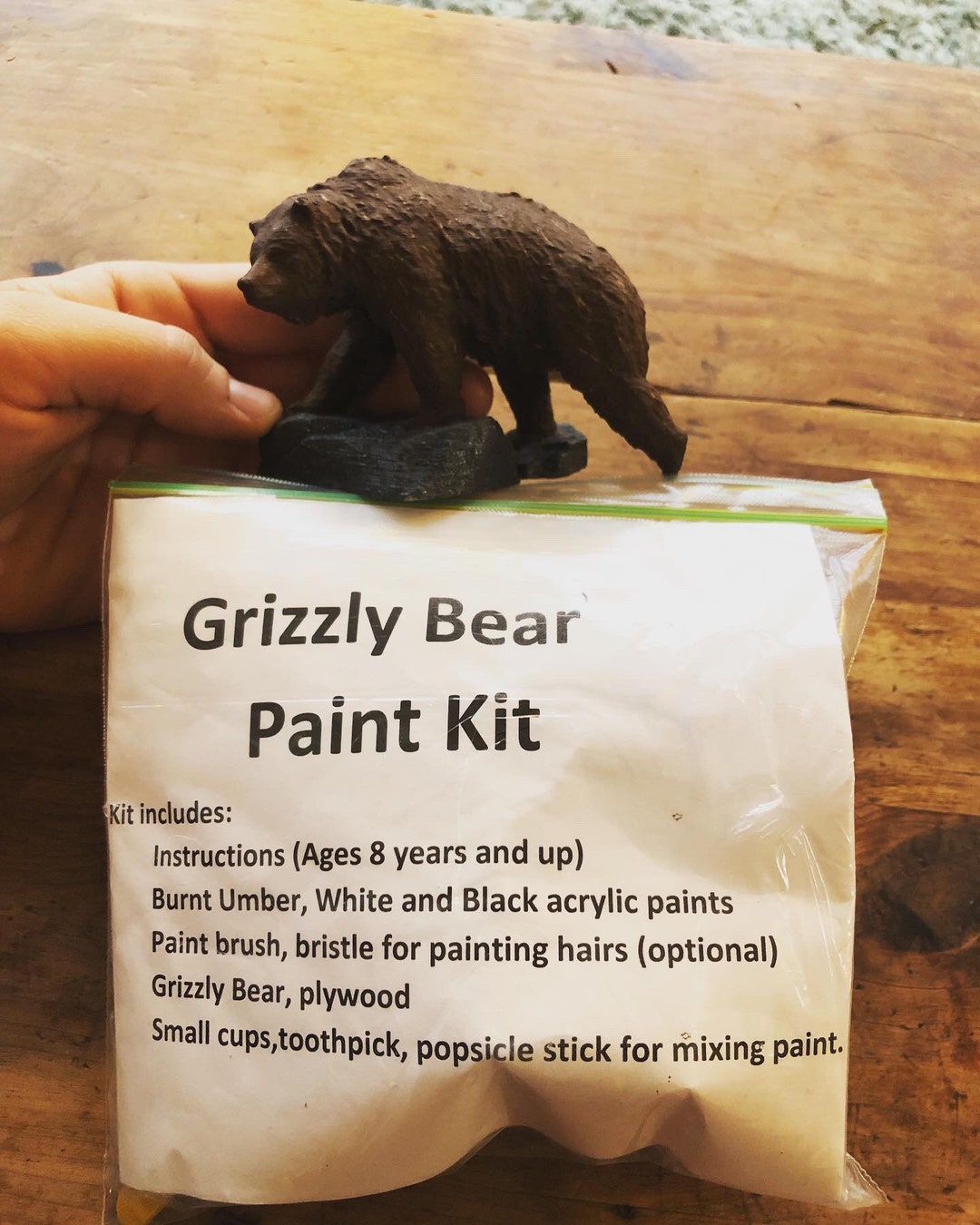 3d Grizzly Bear Paint Kits! Paint Your Own Grizzly Bear, Craft Kits ...