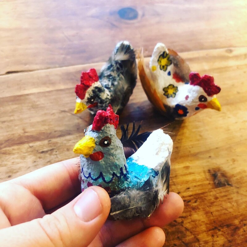 Paper Mache Chickens - Etsy