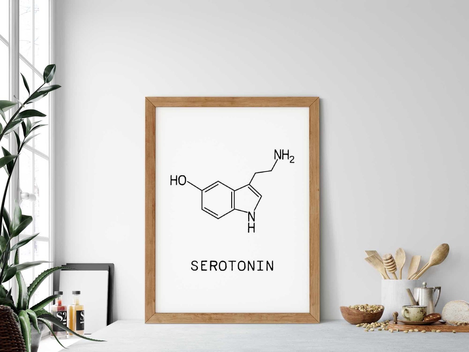 Serotonin Printable Wall Art, Serotonin Wall Art, Chemistry Print ...