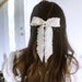 Brigitte Bardot Hair Bow Barrette slim Ivory Hair Bow - Etsy