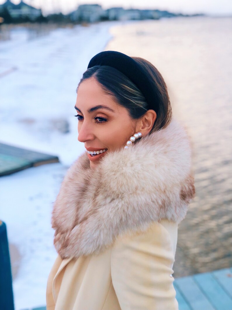 White Padded Headband Crown Wedding Headband Races | Etsy
