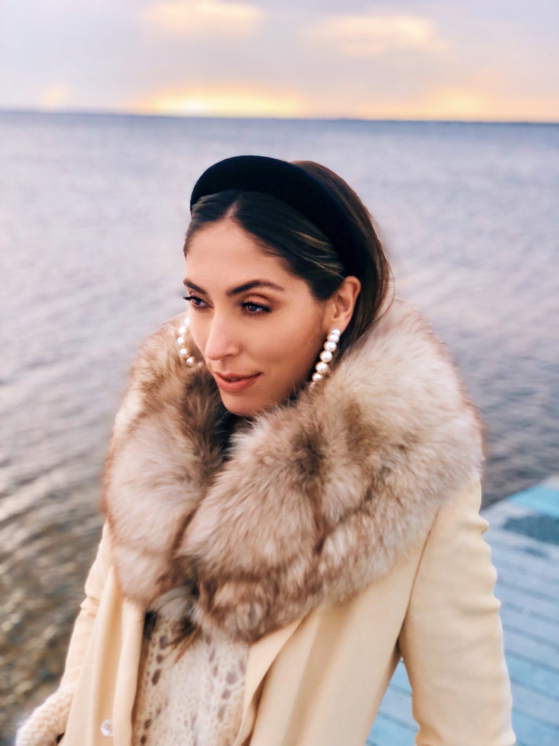 White Padded Headband Crown Wedding Headband Races | Etsy