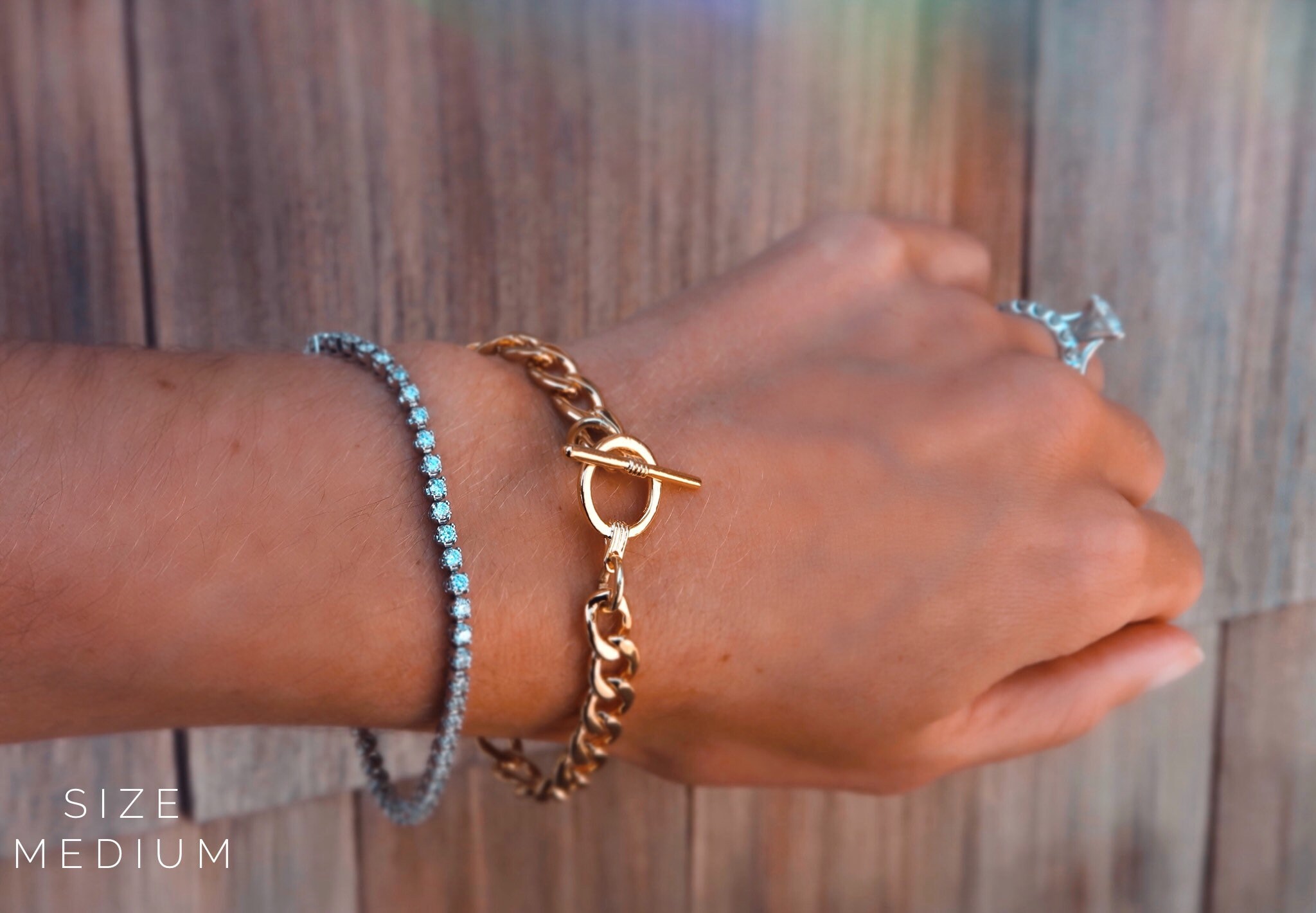 Curb Link Gold-plated Bracelet, Gold Chain Bracelet, Gold Cuban Link ...