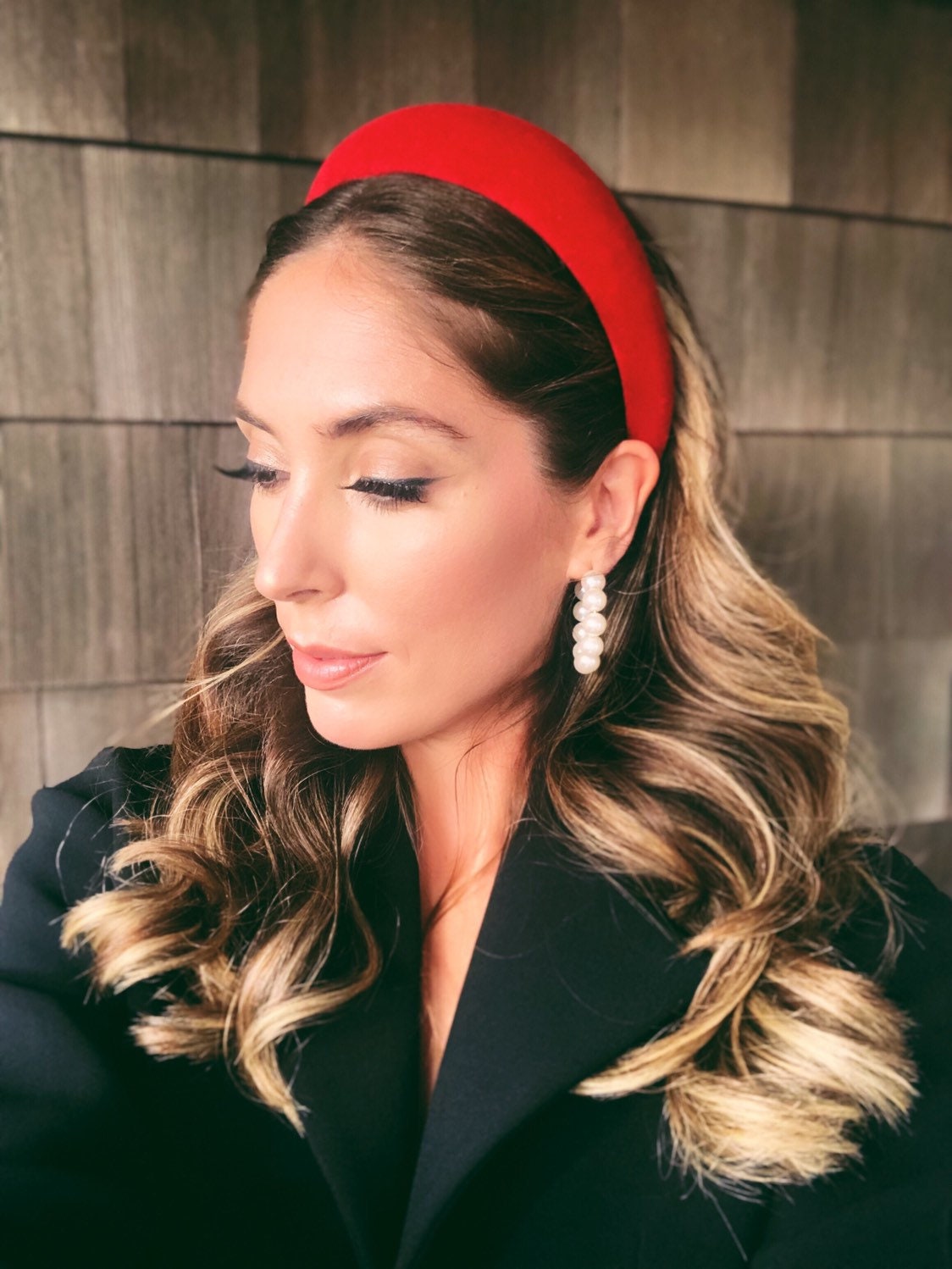 Red Velvet Padded Headband Crown Red Padded Races Headpiece - Etsy