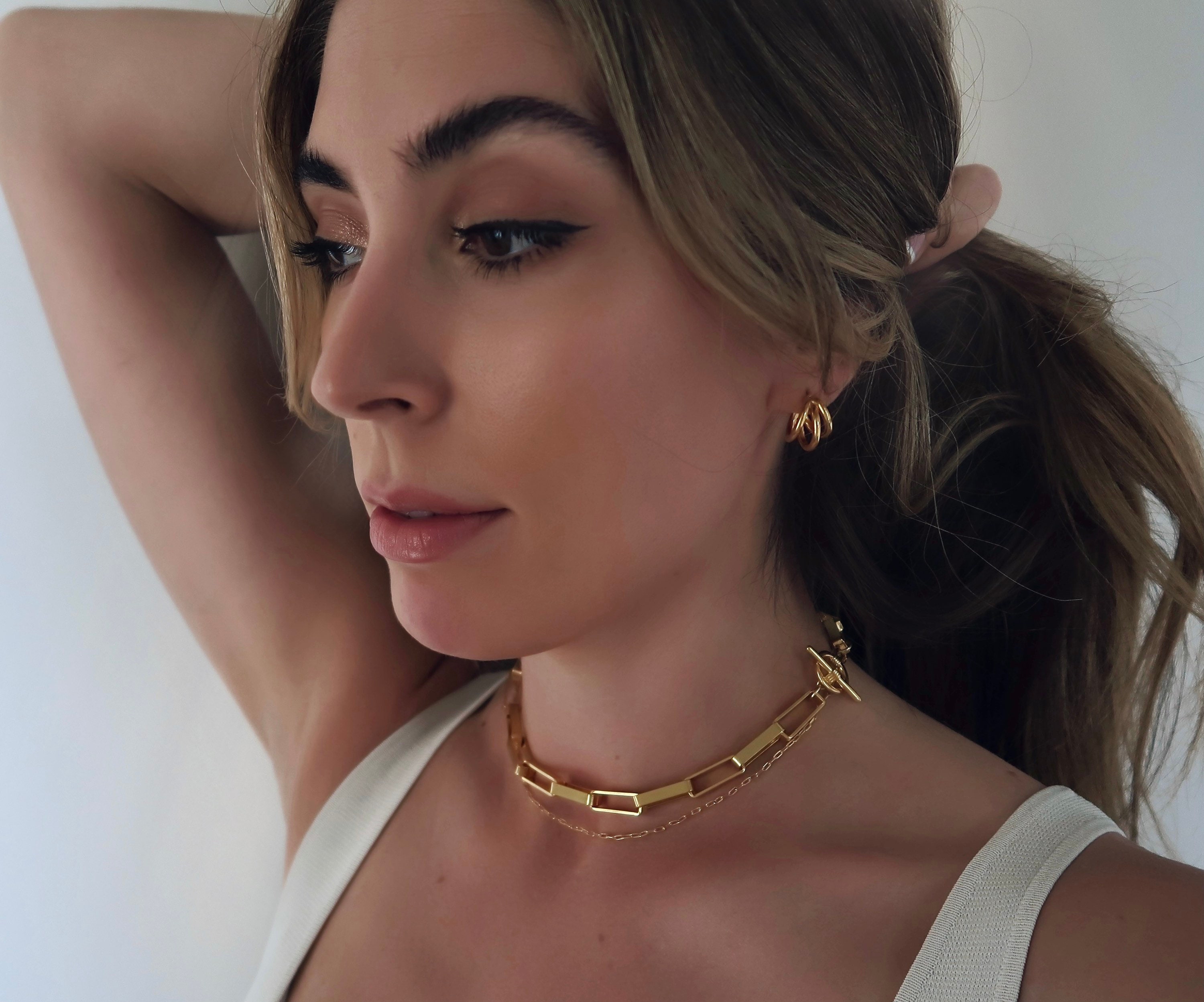Minimalist Gold Chain Gold-plated Simple Thin Necklace Gold - Etsy