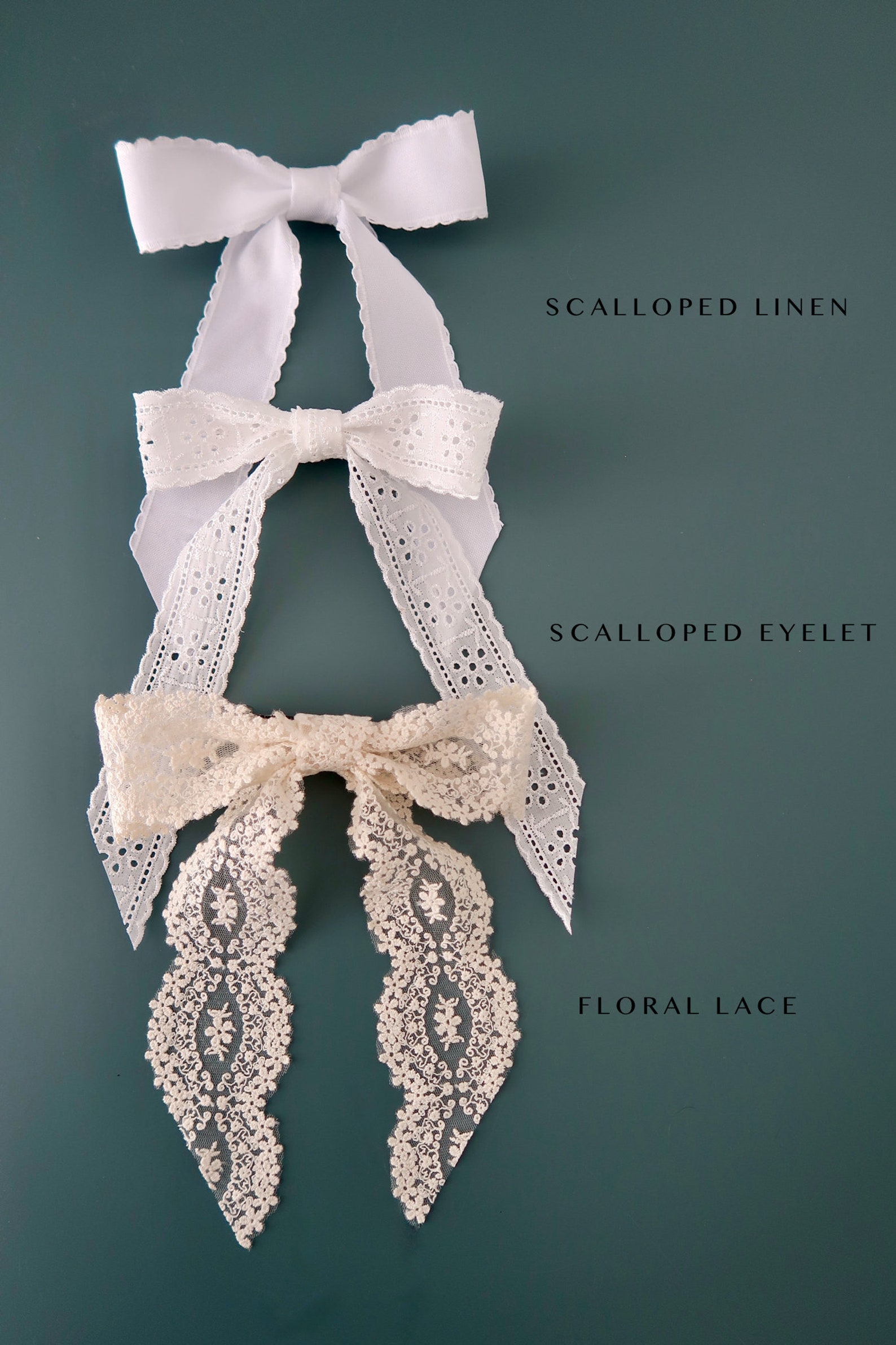 Brigitte Hair Bow Barrette, Ivory Hair Bow, Grosgrain Hair Bow, Lace ...