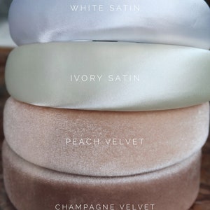 White Padded Headband Crown, Wedding Headband, Races Headpiece, Cream ...