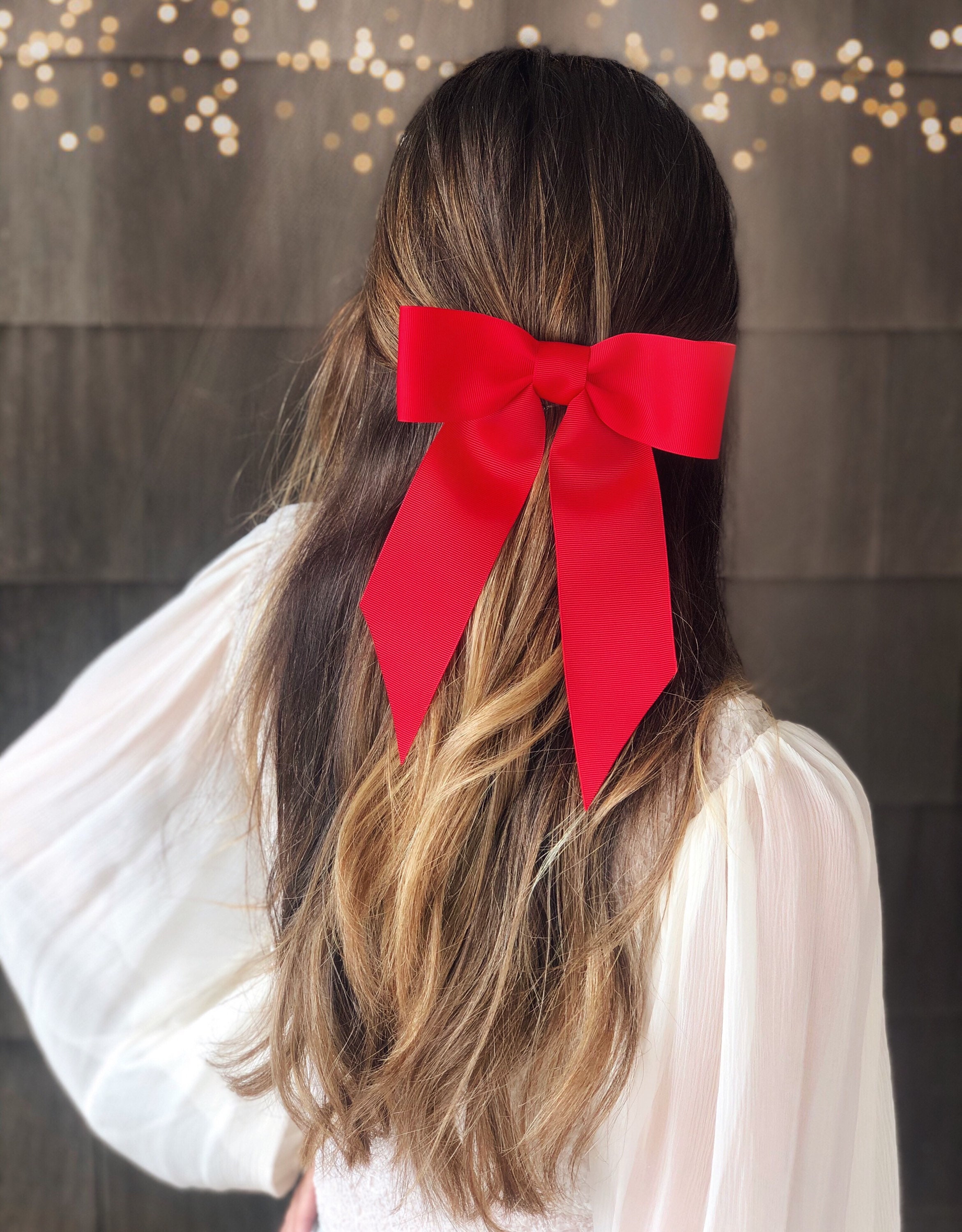 Red Velvet Hair Bow, Brigitte Hair Bow Barrette, Red Bow Barrette ...
