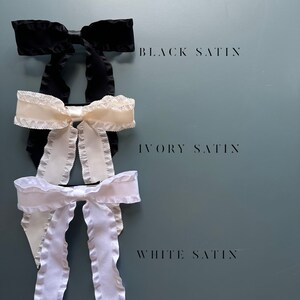 Brigitte Bardot Hair Bow Barrette slim Ivory Hair Bow - Etsy