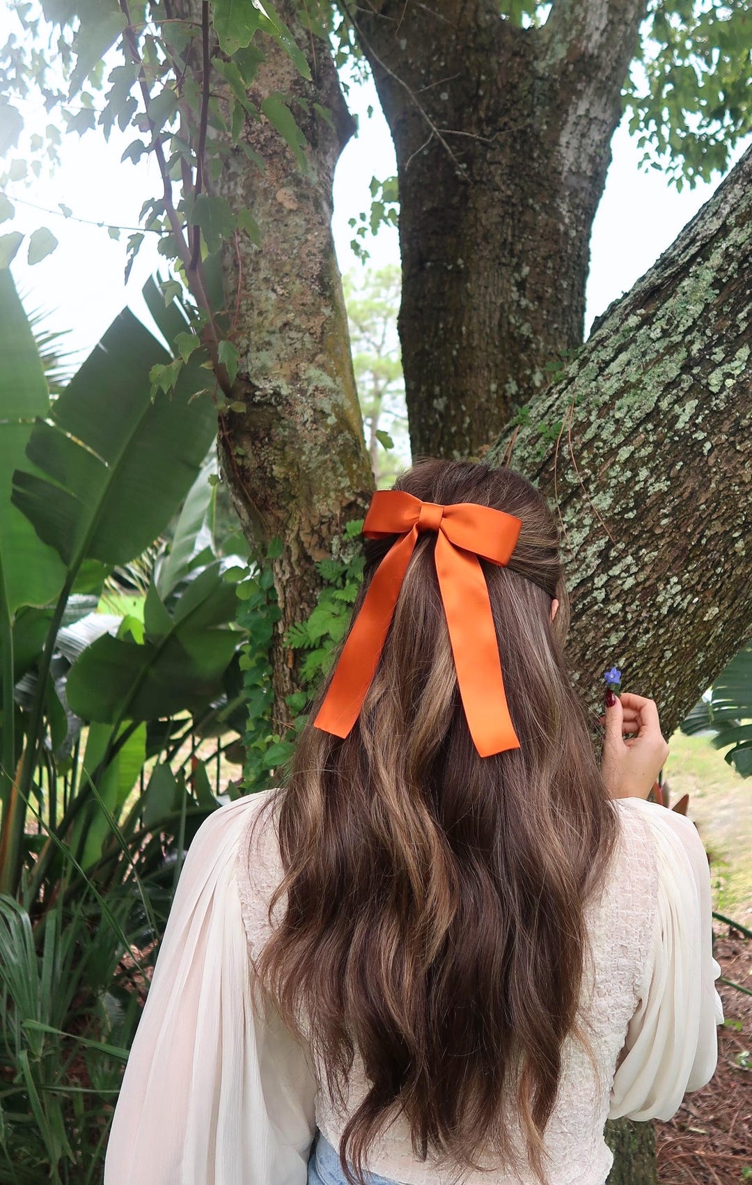 Burnt Orange Hair Bow Barrette, Gift for Her, Classic Hair Bow ...