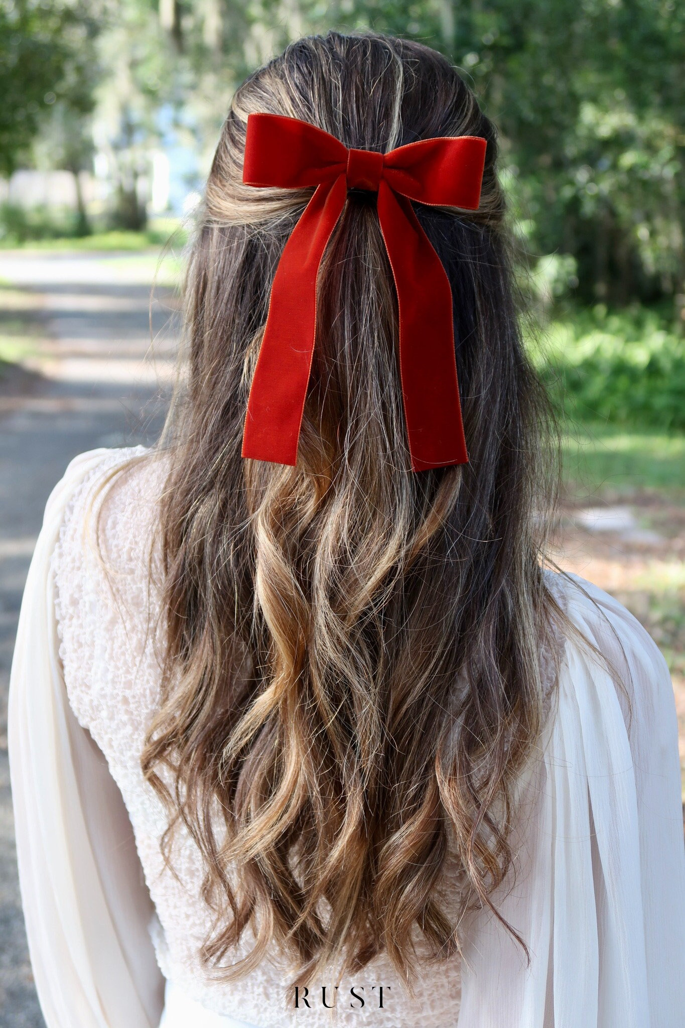 Burnt Orange Hair Bow Barrette, Gift for Her, Classic Hair Bow ...