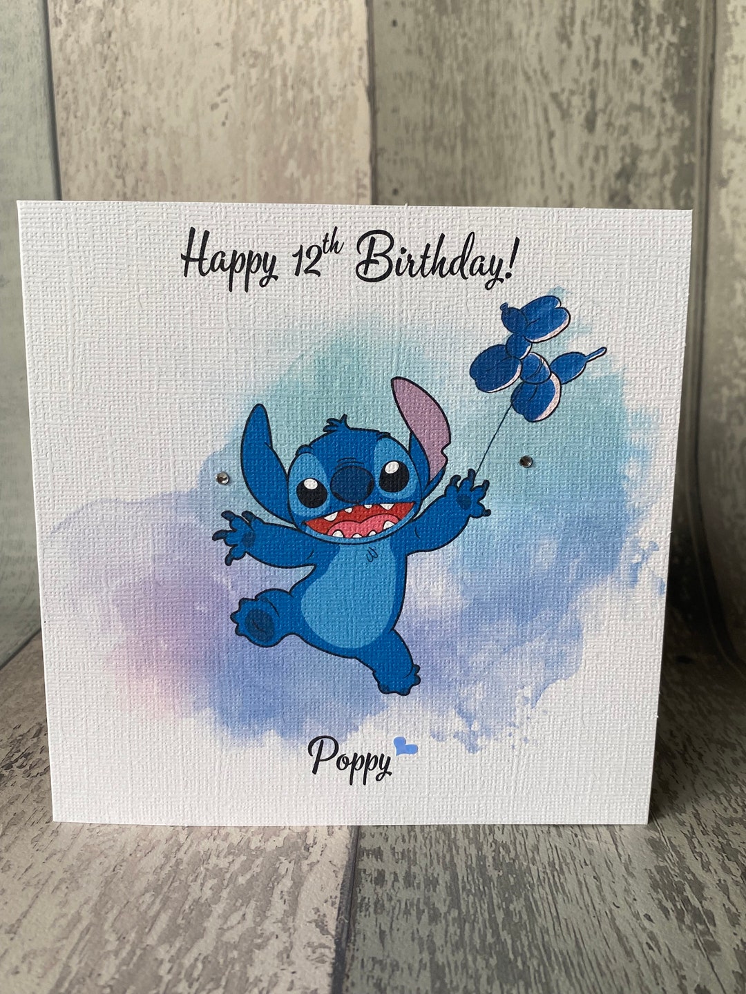 Personalised Stitch Birthday Card,lilo and Stitch, Stitch Gift - Etsy
